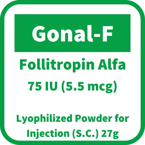 GONAL-F Follitropin Alfa 75IU (5.5 mcg) Lyophilized Powder for SC ...