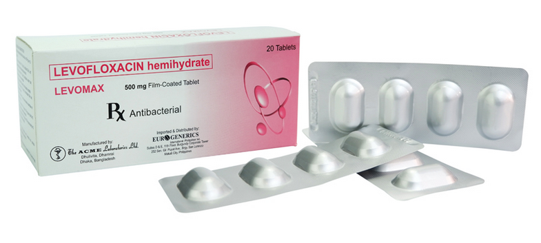 Levomax Levofloxacin Hemihydrate 500mg Film-Coated Tablet 20's price in ...