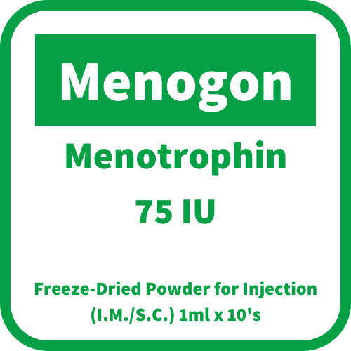 MENOGON Menotrophin 75IU Freeze-Dried Powder for IM/SC Injection 1mL 10 ...