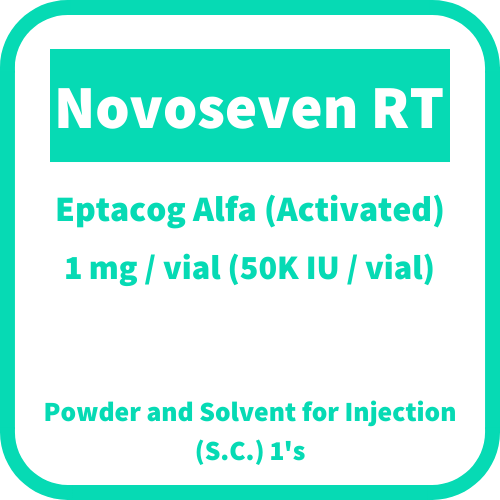 NOVOSEVEN RT Eptacog Alfa (Activated) 1mg / vial (50,000IU / vial ...