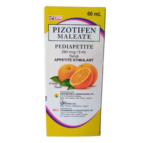PEDIAPETITE Pizotifen Maleate 290mcg / 5mL Syrup 60mL Orange price in ...