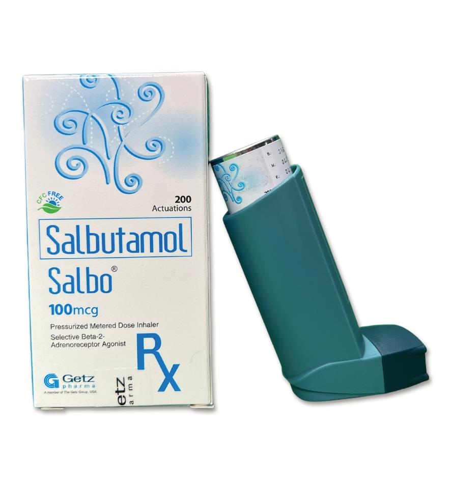SALBO Salbutamol 100mcg Pressurized Metered Dose Inhaler 200actuations ...