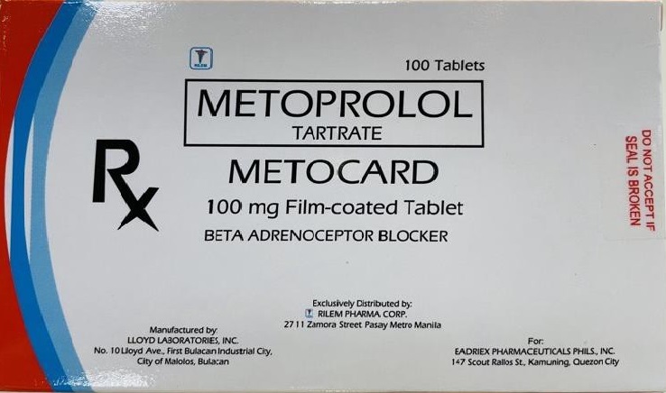METOCARD Metoprolol Tartrate 100mg Film-Coated Tablet 1's price in the ...