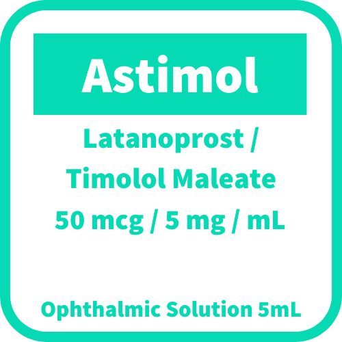 ASTIMOL Latanoprost / Timolol Maleate 50 mcg / 5 mg per mL Ophthalmic ...