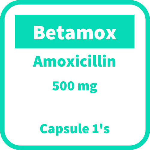 BETAMOX Amoxicillin 500mg Capsule 1's price in the Philippines | MedsGo ...