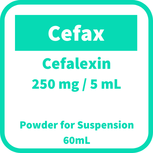 CEFAX Cefalexin 250mg / 5mL Powder for Suspension 60mL price in the ...
