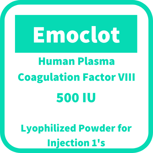 EMOCLOT Human Plasma Coagulation Factor VIII 500IU Lyophilized Powder ...