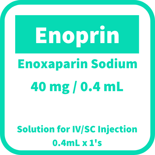 ENOPRIN Enoxaparin Sodium 40mg / 0.4mL Solution for IV/SC Injection 0 ...