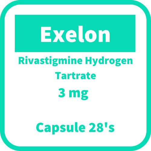 EXELON Rivastigmine Hydrogen Tartrate 3mg Capsule 28's price in the ...