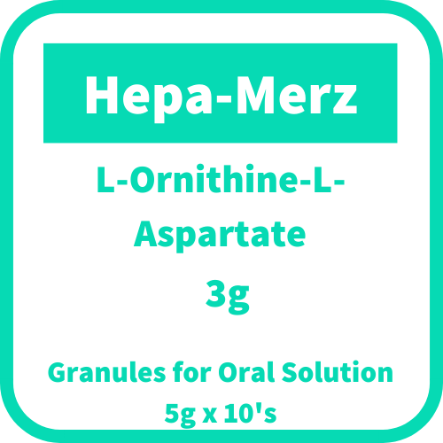 HEPA-MERZ L-Ornithine-L-Aspartate 3g Granules for Oral Solution 5g 10's ...