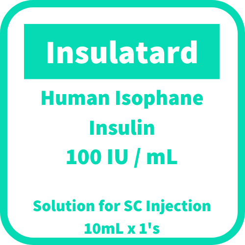 INSULATARD Isophane Insulin Human 100IU / mL Solution for SC Injection 10mL 1's price in the ...