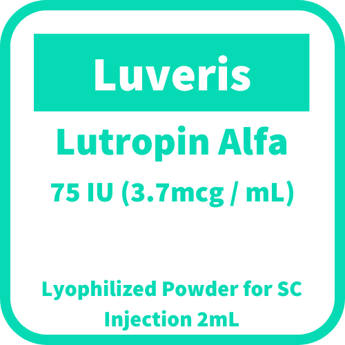 LUVERIS Lutropin Alfa 75IU (3.7mcg / mL) Lyophilized Powder for SC ...