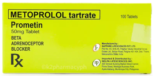 PROMETIN Metoprolol Tartrate 50mg Tablet 100's price in the Philippines ...