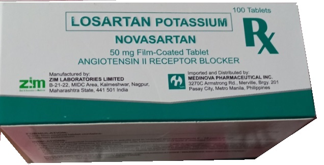 Buy Novasartan losartan potassium 50mg film-coated tablet 1's online ...