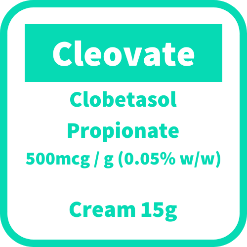 CLEOVATE Clobetasol Propionate 500mcg / g (0.05% w/w) Cream 15g price ...