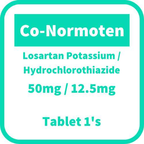 CO-NORMOTEN Losartan Potassium / Hydrochlorothiazide 50mg / 12.5mg Film ...