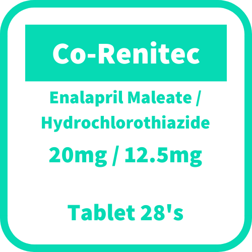 CO-RENITEC Enalapril Maleate / Hydrochlorothiazide 20mg / 12.5mg Tablet ...