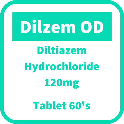 DILZEM OD Diltiazem Hydrochloride 120mg Sustained Release Tablet 60's ...