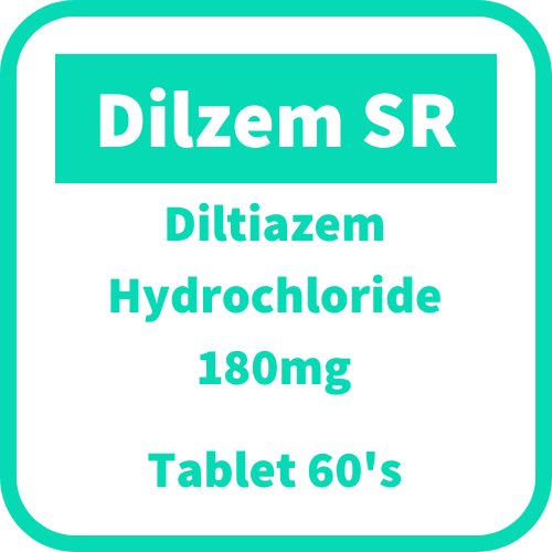 DILZEM SR Diltiazem Hydrochloride 180mg Sustained Release Tablet 60's ...