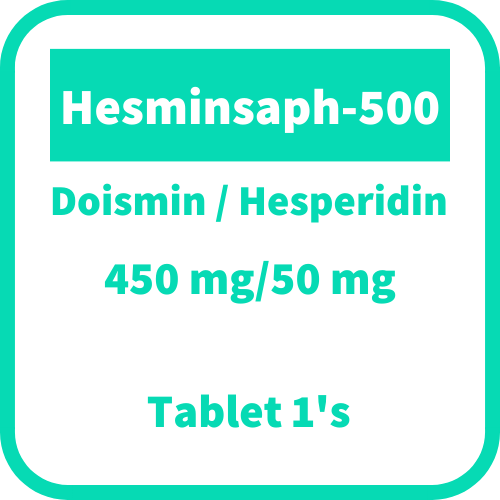 Buy Hesminsaph-500 doismin / hesperidin 450mg / 50mg tablet 1's online ...