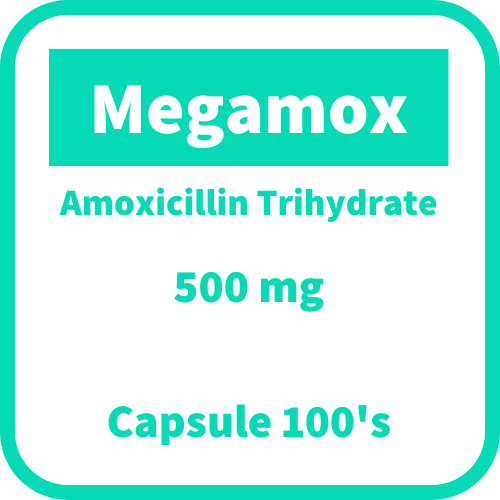 MEGAMOX Amoxicillin Trihydrate 500mg Capsule 100's price in the ...