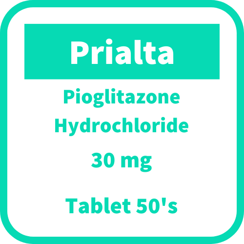 PRIALTA Pioglitazone Hydrochloride 30mg Tablet 50's price in the ...