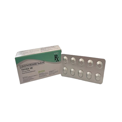 THYVEX-100 Levothyroxine Sodium 100mcg Tablet 50's price in the ...