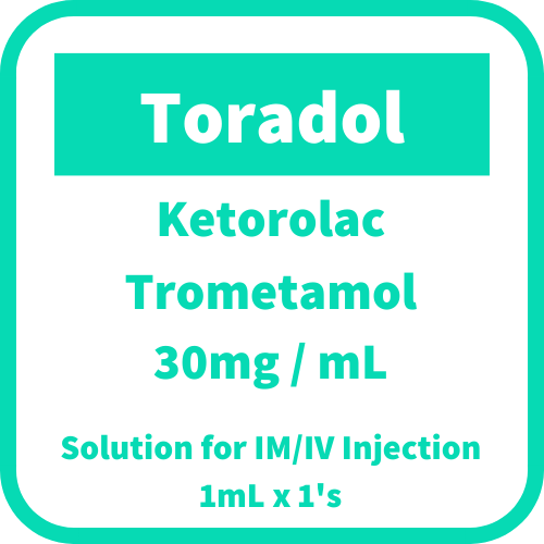 TORADOL Ketorolac Trometamol 30mg / mL Solution for IM/IV Injection 1mL ...