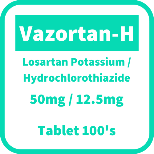 VAZORTAN-H Losartan Potassium / Hydrochlorothiazide 50mg / 12.5mg Film ...