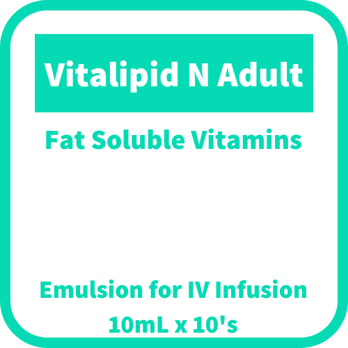 VITALIPID N ADULT Fat Soluble Vitamins Emulsion for IV Infusion 10mL 10 ...
