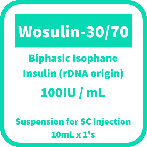 WOSULIN-30/70 Biphasic Isophane Insulin (rDNA origin) 100IU / mL ...