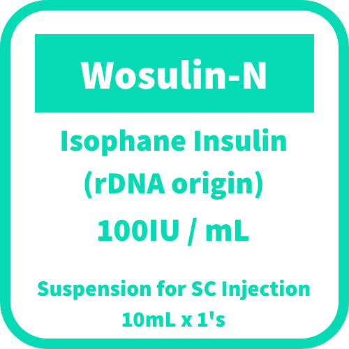 WOSULIN-N Isophane Insulin (rDNA origin) 100IU / mL Suspension for SC ...