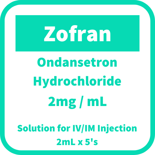 ZOFRAN Ondansetron Hydrochloride 2mg / mL Solution for IV/IM Injection ...