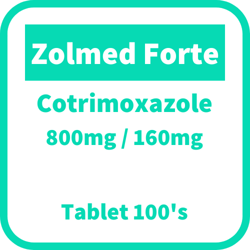 ZOLMED FORTE Cotrimoxazole 800mg / 160mg Tablet 100's price in the ...