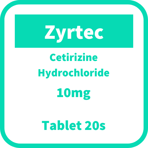 ZYRTEC Cetirizine Hydrochloride 10mg Tablet 20s price in the ...