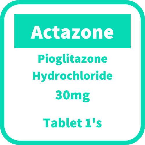 ACTAZONE Pioglitazone Hydrochloride 30mg Tablet 1's price in the ...