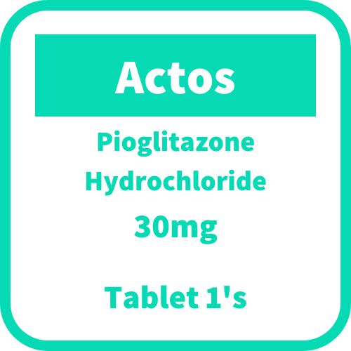 ACTOS Pioglitazone Hydrochloride 30mg Tablet 1's price in the ...
