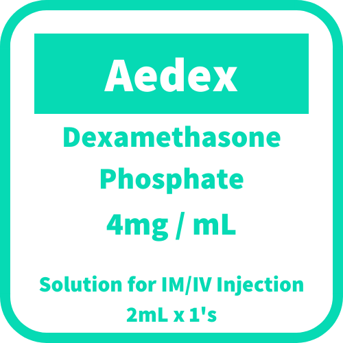 AEDEX Dexamethasone Phosphate 4mg / mL Solution for IM/IV Injection 2mL ...