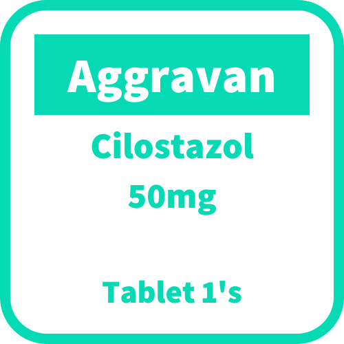 AGGRAVAN Cilostazol 50mg Tablet 1's price in the Philippines | MedsGo ...