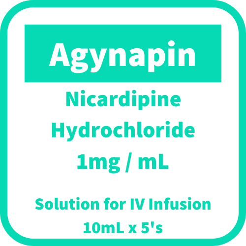 AGYNAPIN Nicardipine Hydrochloride 1mg / mL Solution for IV Infusion ...