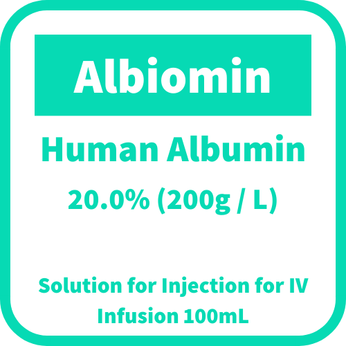 ALBIOMIN Human Albumin 20.0% (200g / L) Solution for Injection for IV ...