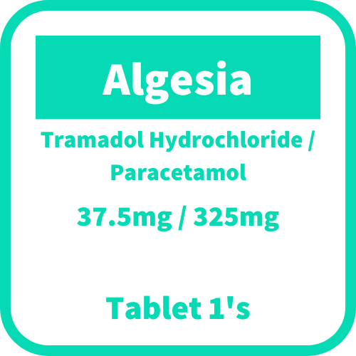 ALGESIA Tramadol Hydrochloride / Paracetamol 37.5mg / 325mg Tablet 1's ...