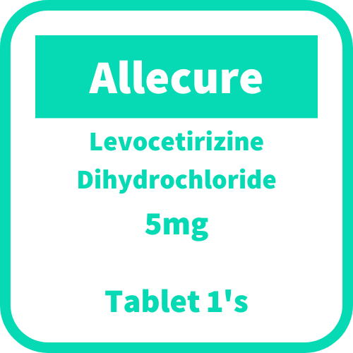 ALLECURE Levocetirizine Dihydrochloride 5mg Film-Coated Tablet 1's ...