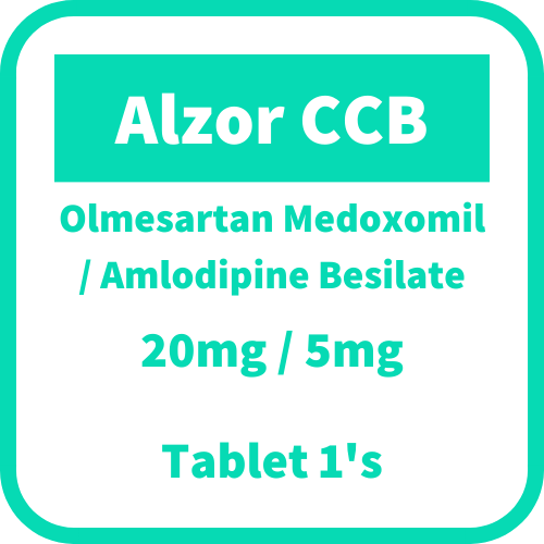 ALZOR CCB Olmesartan Medoxomil / Amlodipine Besilate 20mg / 5mg Film ...