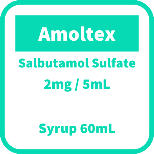 AMOLTEX Salbutamol Sulfate 2mg / 5mL Syrup 60mL price in the ...