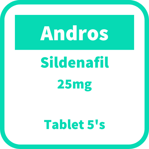 ANDROS Sildenafil 25mg Film-Coated Tablet 5's price in the Philippines ...