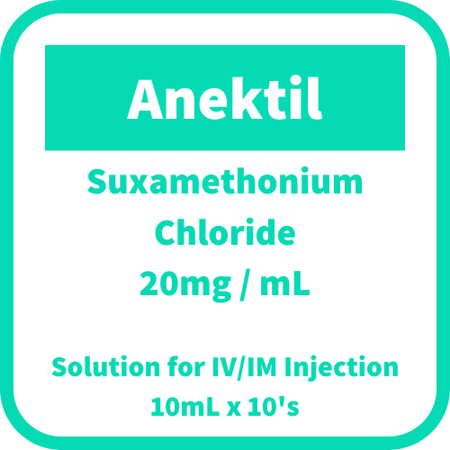 ANEKTIL Suxamethonium Chloride 20mg / mL Solution for IV/IM Injection ...