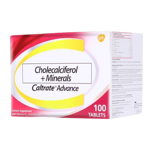 CALTRATE ADVANCE Cholecalciferol (Vit. D3) / Minerals Film-Coated ...