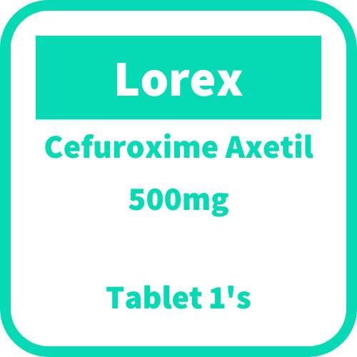LOREX Cefuroxime Axetil 500mg Film-Coated Tablet 1's price in the ...