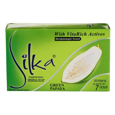 Buy Silka whitening herbal soap green papaya 90g online with MedsGo. Price - from ₱45.00